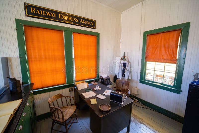 Old Train Station of the Clark County Museum Editorial Stock Image ...