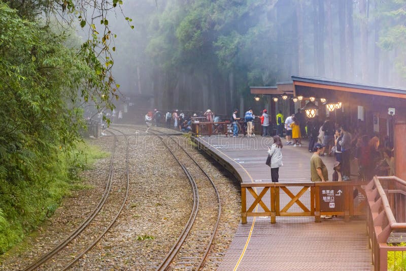 An Old Train Station Inside Alishan National Forest in Taiwan Editorial ... An Old Train Station Inside Alishan National Forest in Taiwan Editorial ...