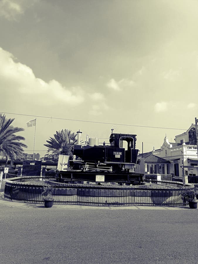 Old Train Statue at Bandung Station from Indonesia Editorial Stock ...
