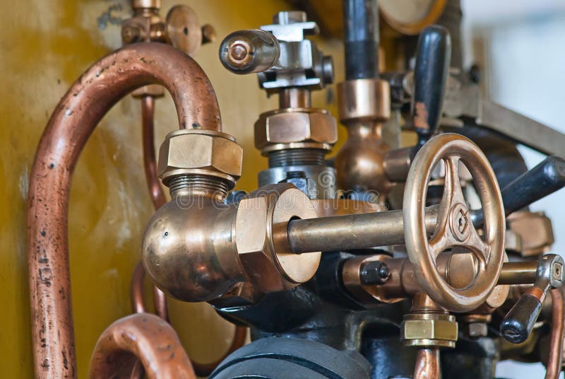 Steam Engine Brass Pipes stock photo. Image of engines - 16412554