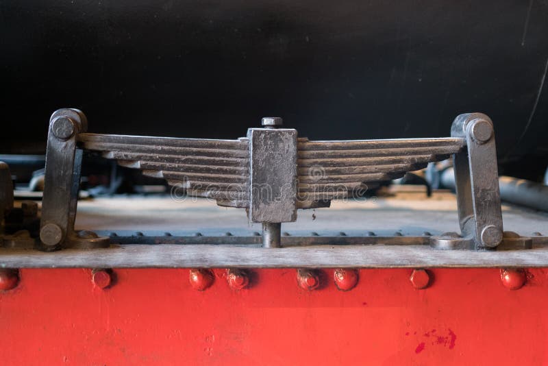 Leaf Spring Absorber - Old Train Suspension Isolated - Stock Photo ...