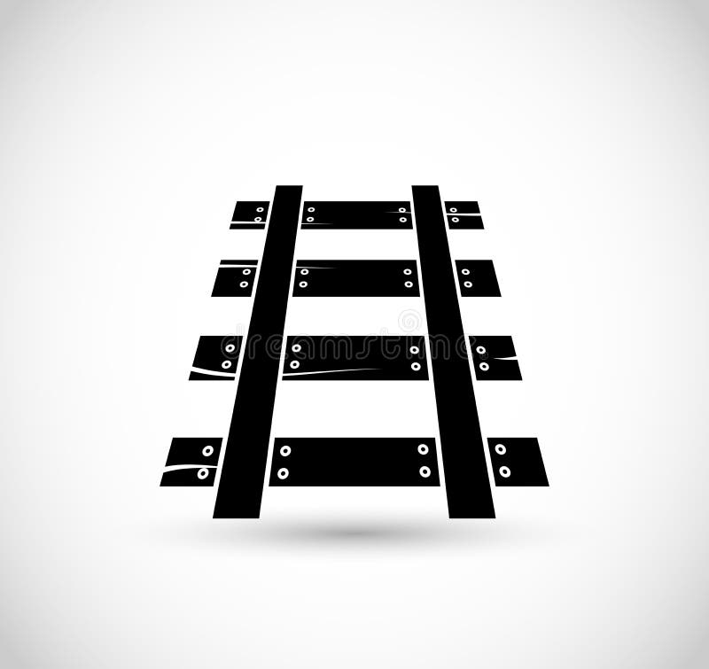 Old Train Tracks Icon Vector Stock Illustration - Illustration of path ...