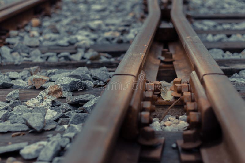 The Old Train Tracks Used since World War II -Shallow Depth of F Stock ...