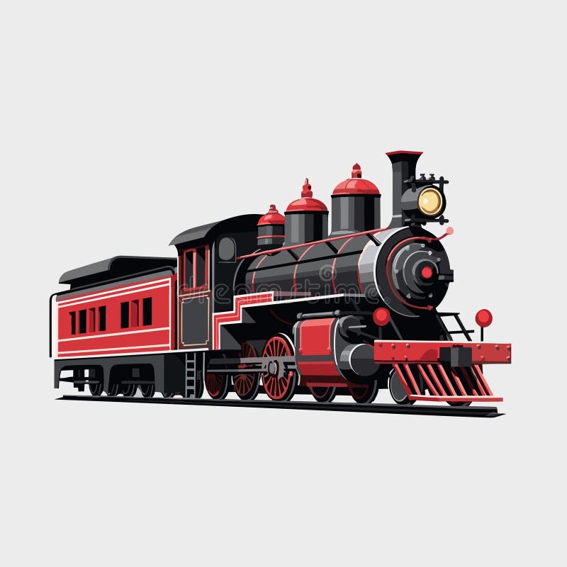 Old Train Vector Flat Minimalistic Isolated Illustration Stock Vector ...