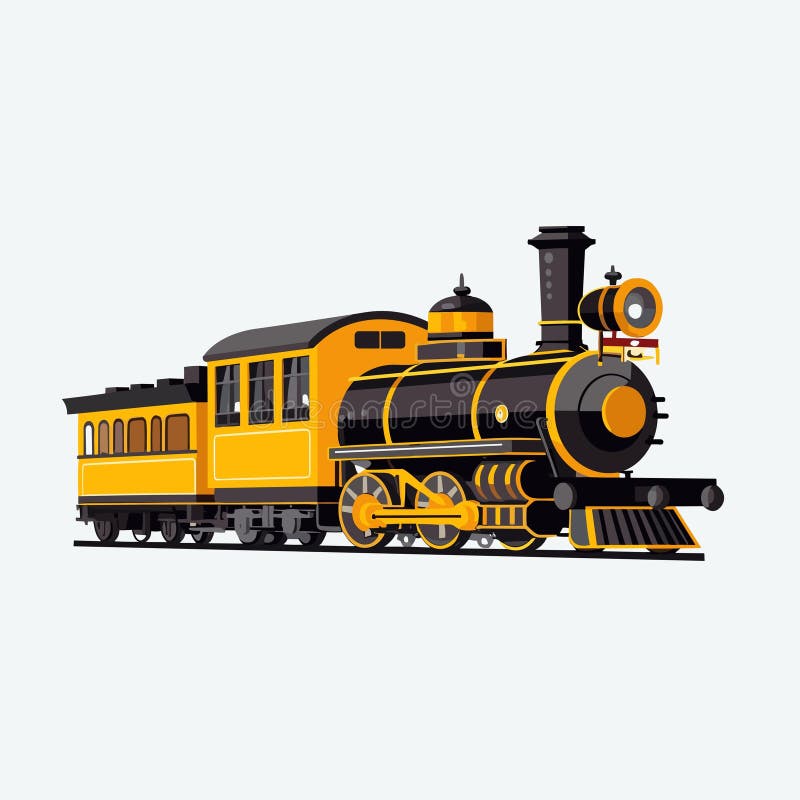 Old Train Vector Flat Minimalistic Isolated Illustration Stock Vector ...