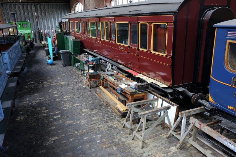 Old Train Workshop editorial photography. Image of railway - 58263387