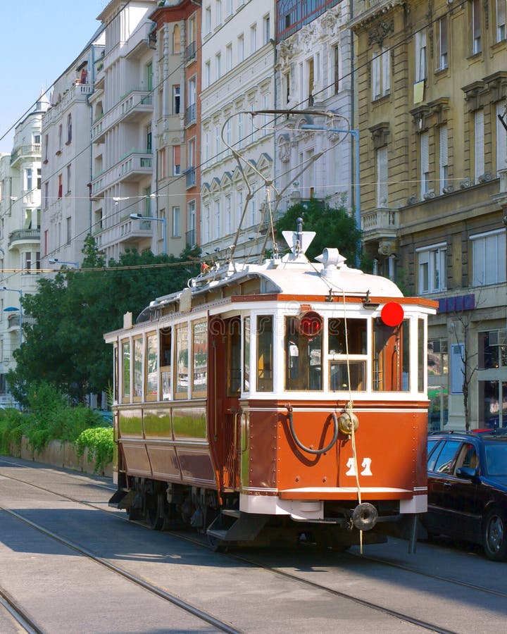 Old tram stock photo. Image of nostalgic, tram, tramlines - 15499550