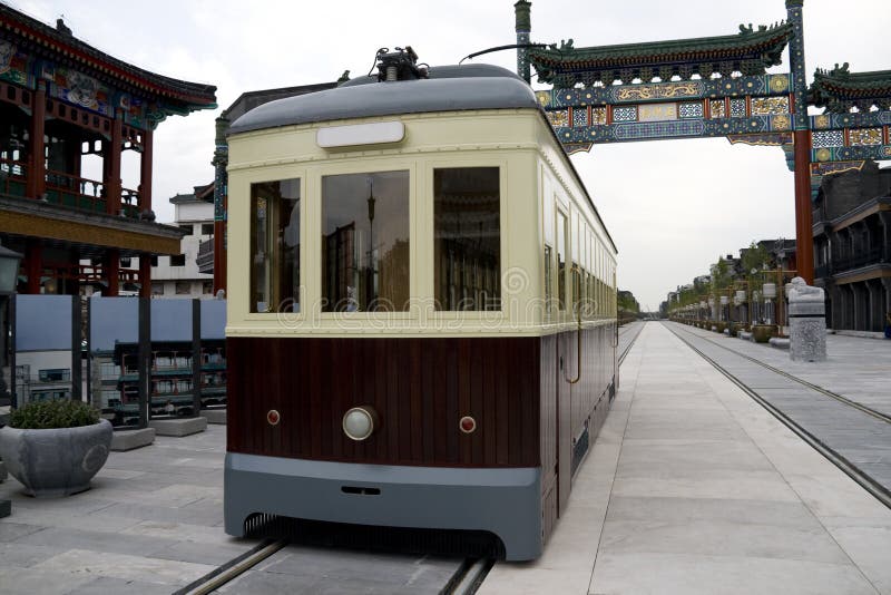 Old tram stock image. Image of beijing, city, history - 5662879