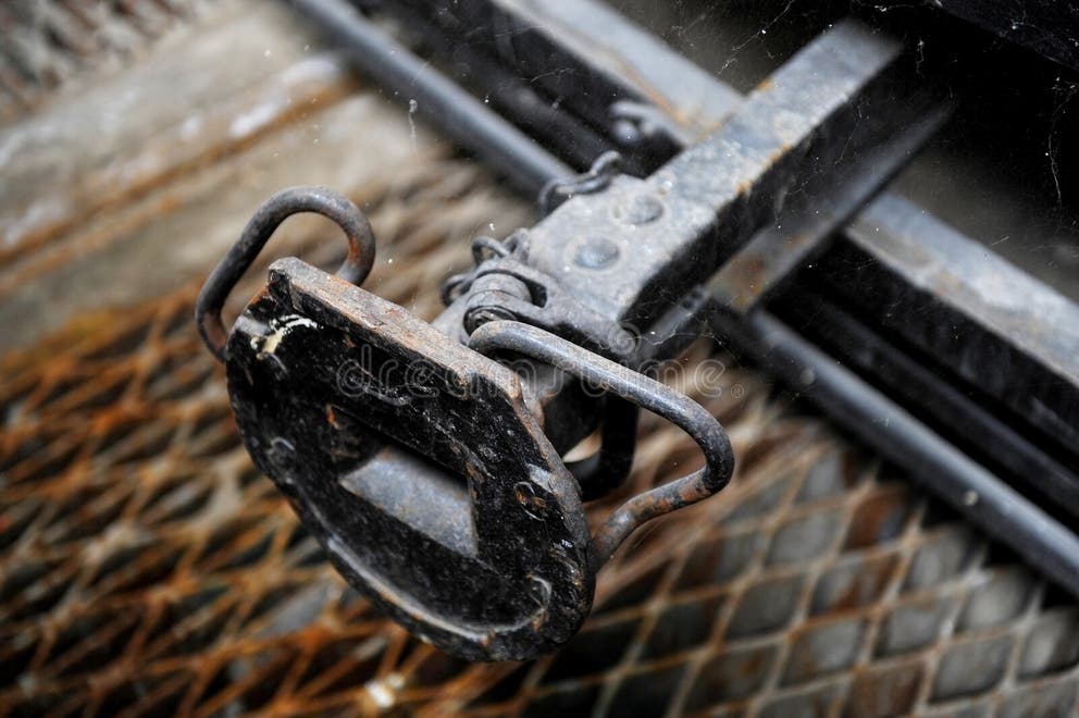 Old tram buffer stock image. Image of horizontal, metal - 51343351