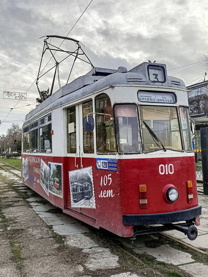Old tram in old city editorial stock photo. Image of vehicle - 209924653