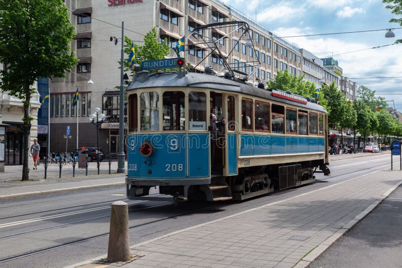 Old Tram in the Streets of Gothenburg, Sweden Editorial Image - Image ...