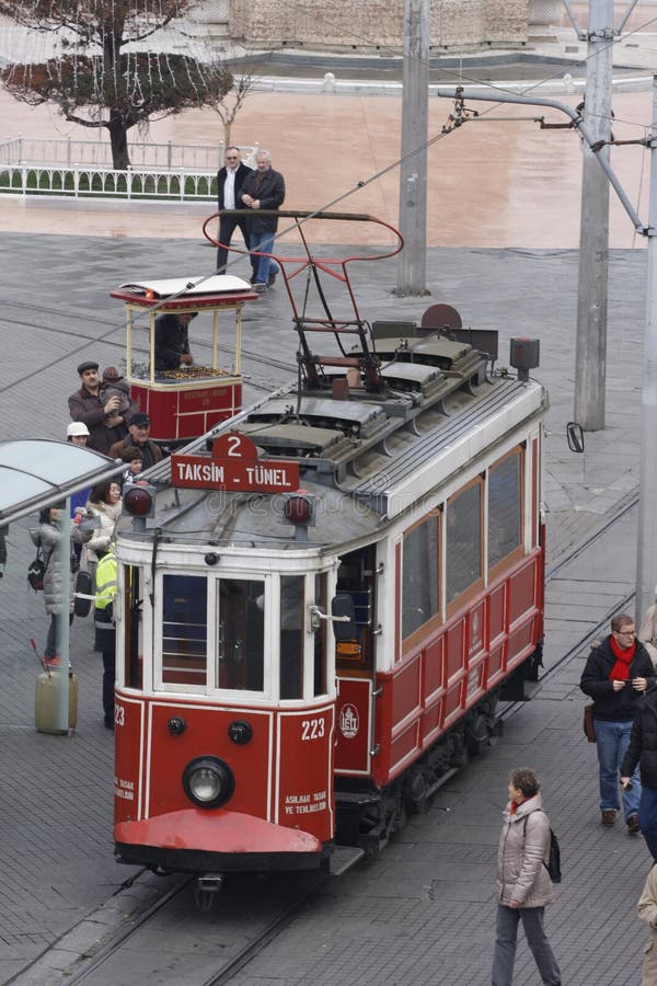 Old Tram in Taksim Square Istanbul Editorial Image - Image of view ...