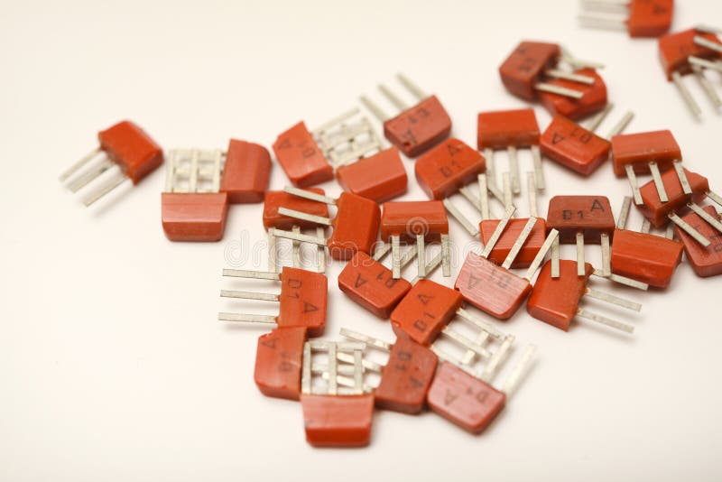 Old Transistors White Background Electronic Elements Stock Photos ...