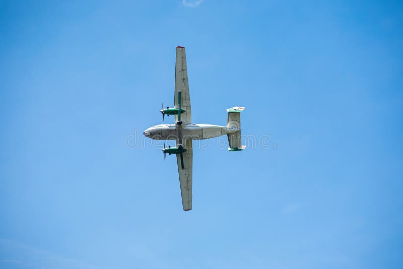 Old Transport Plane Flies at an Air Show Stock Image - Image of airshow ...