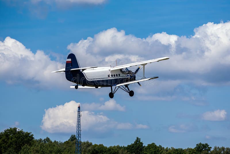 Old Transport Plane Flies at an Air Show Stock Image - Image of ...