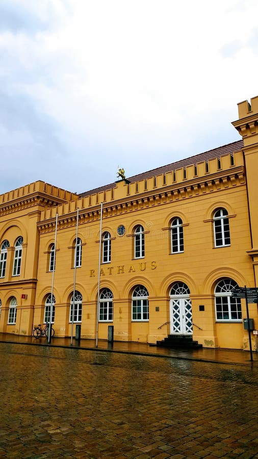 Yellow Architecture Building Editorial Photography - Image of rainy ...