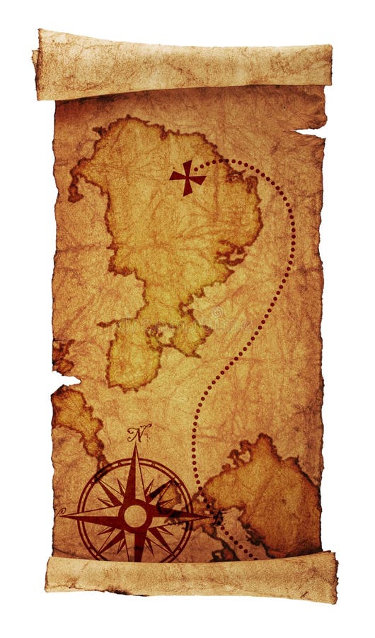 Old treasure map stock illustration. Illustration of fight - 13094673