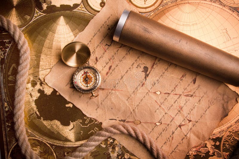 Old Treasure map stock photo. Image of compass, explore - 14336398