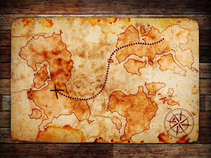 Old treasure map stock photo. Image of treasure, fight - 21650970