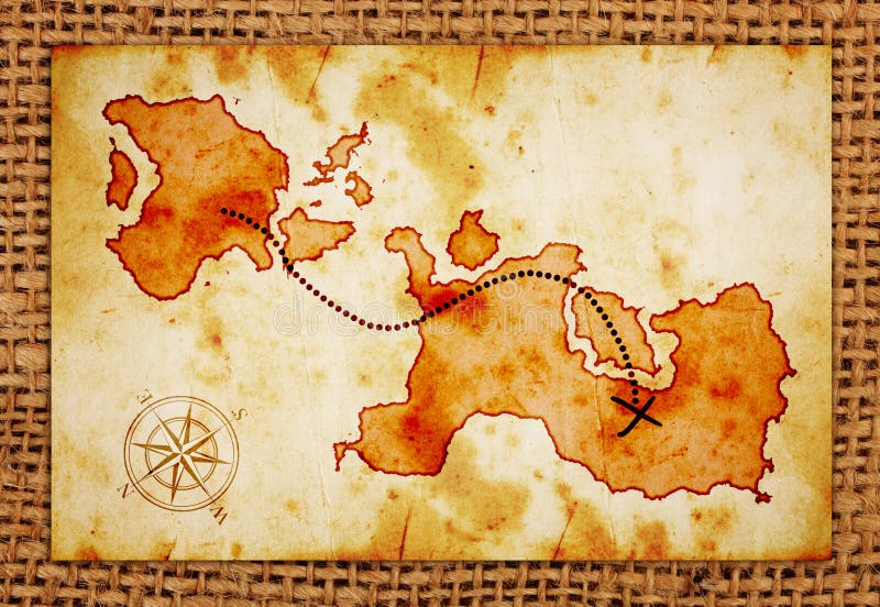 Old treasure map stock photo. Image of treasure, fight - 21650970