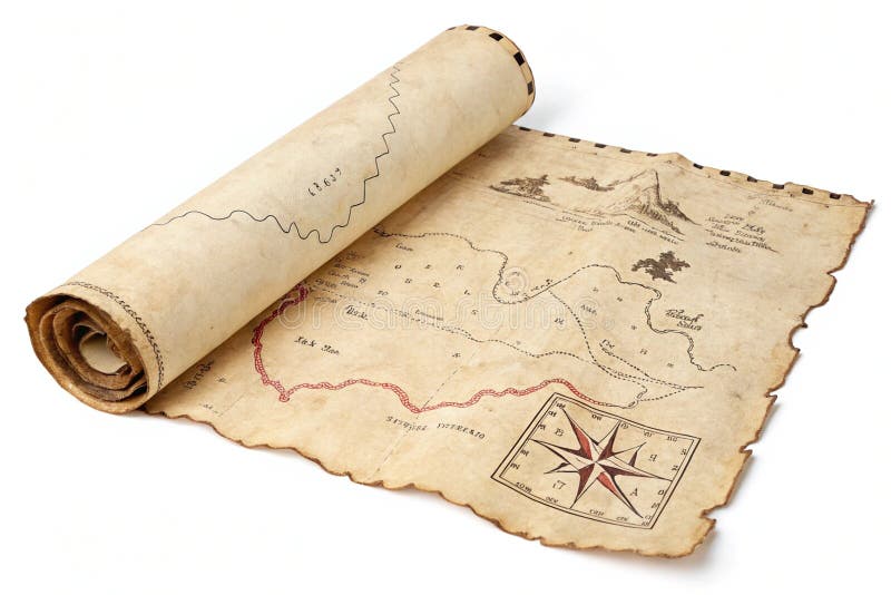 Map Rolled Up Stock Illustrations – 354 Map Rolled Up Stock ...