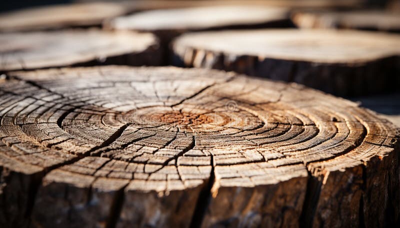 Old Tree Trunk Cross Section, Concentric Tree Rings Tell History ...