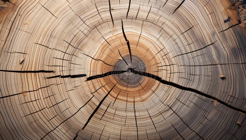Tree Trunk Cross Section Reveals Concentric Growth Rings in Nature ...