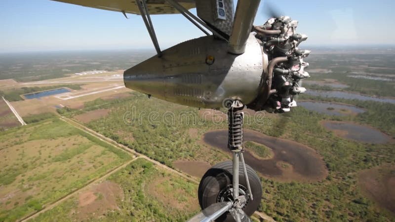 Old Tri-motor Airplane in Flight Stock Footage - Video of flying ...