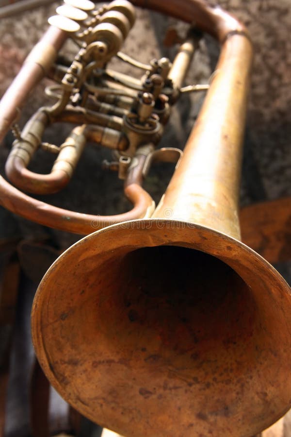 Old Trumpet stock photo. Image of pipe, sound, bugler - 11986160