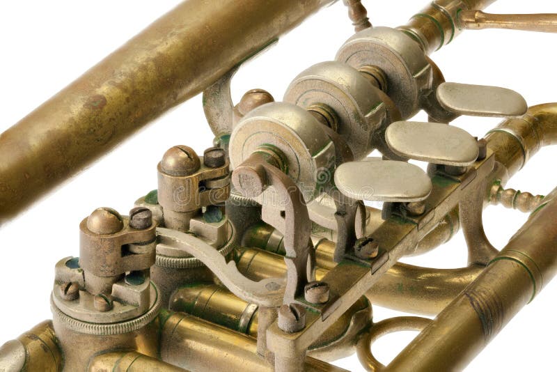 Old trumpet stock image. Image of artist, play, gold - 22438473