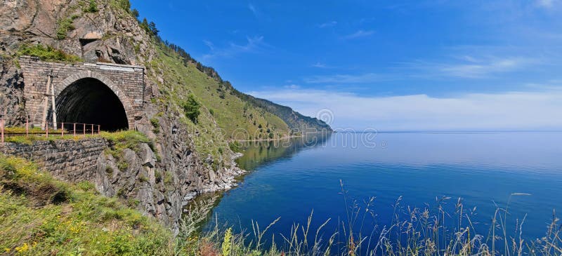 Old Tunnel on Circum-Baikal Railway Stock Image - Image of black ...