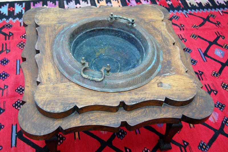 Old turkish brazier stock image. Image of fire, coal - 41688143