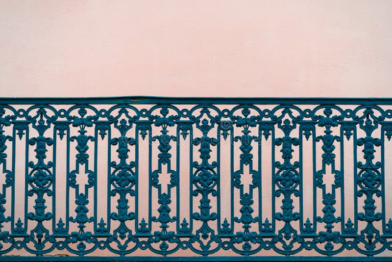 Turquoise Metal Striped Surface. Metallic Wall Siding, Cladding ...