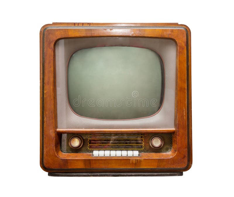 Old television, top view stock image. Image of fashioned - 55027487