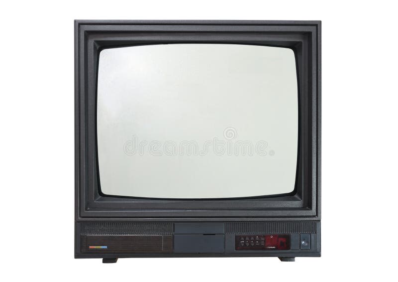The Old TV on the Isolated.Retro Technology Concept Stock Image - Image ...