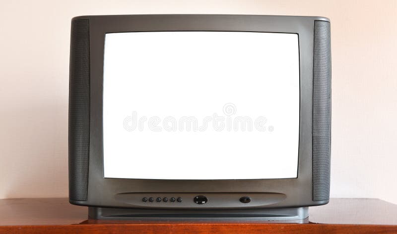 Old Tv on Isolated. Retro Technology Concept. Blank Screen for Text ...