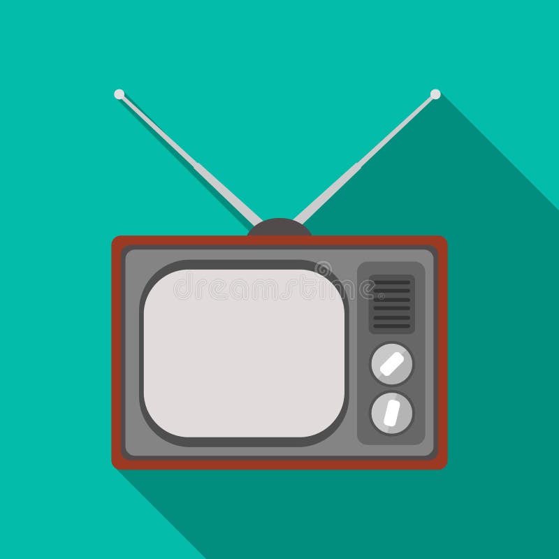 Old TV.Old Age Single Icon in Flat Style Vector Symbol Stock ...