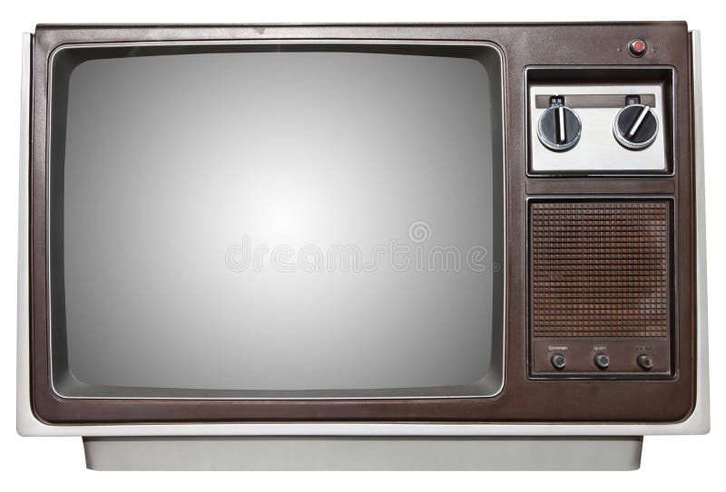 Old tv with outline stock image. Image of electronics - 9370269