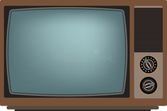 Old TV screen. stock vector. Illustration of vintage - 47548979