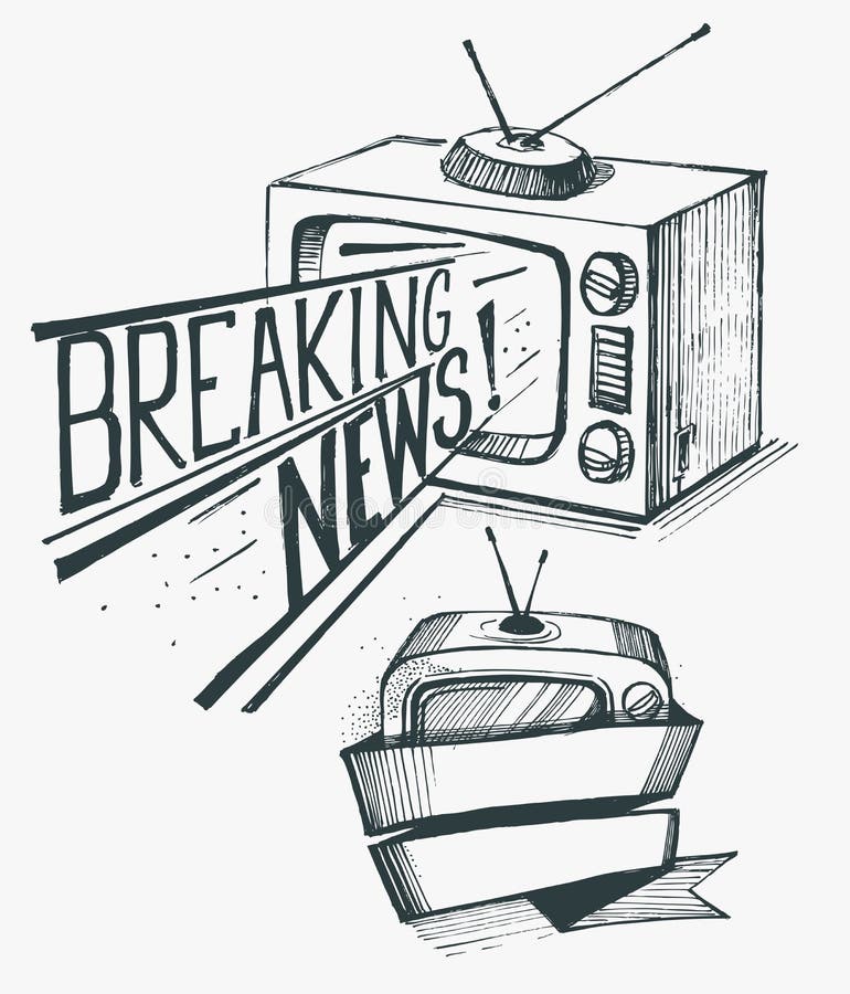 Old TV stock vector. Illustration of retro, television - 76849965