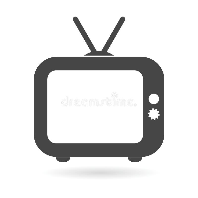 Black Old Television Icon, Tv Logo Stock Vector - Illustration of empty ...