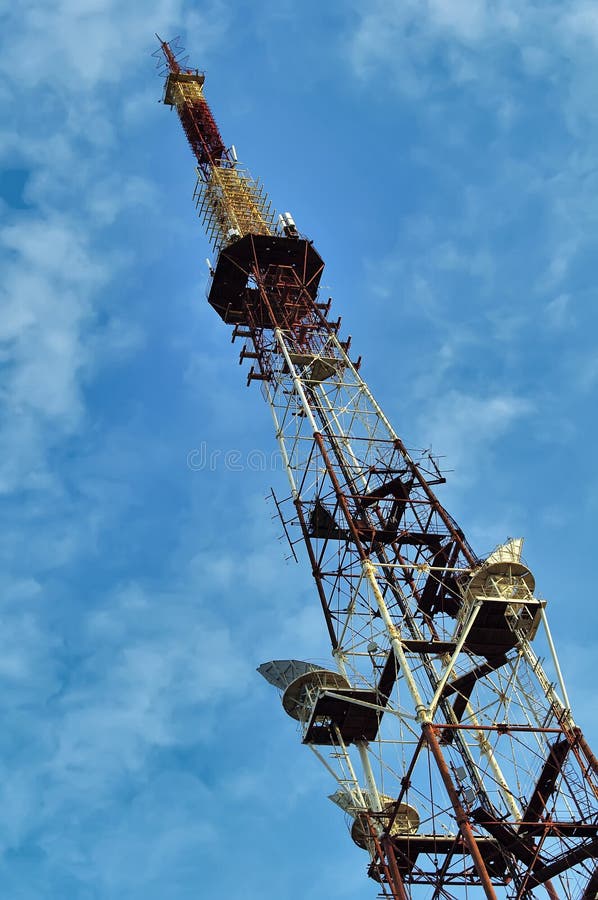 The old TV tower stock photo. Image of network, equipment - 17805656