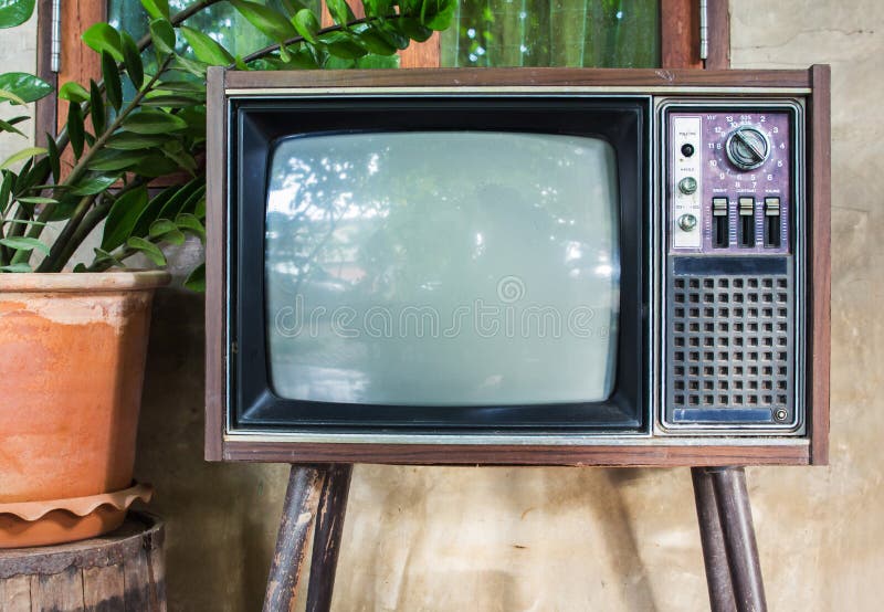Old TV stock image. Image of electronic, blank, retro - 180601283