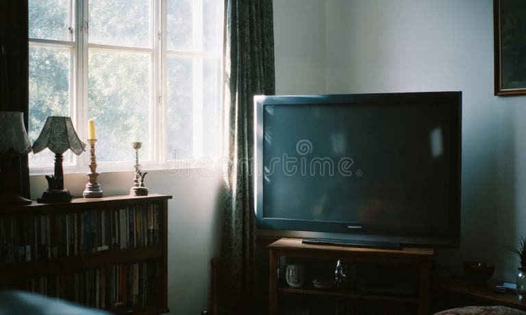 An Old TV by the Window: the Harmony of Light, Time and Comfort Stock ...