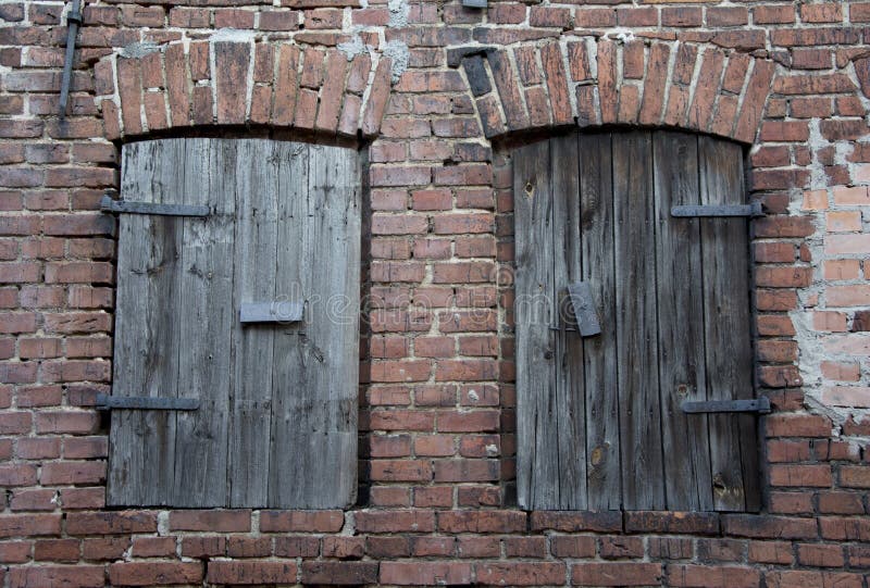 Old two window stock photo. Image of wall, window, shutter - 66463690
