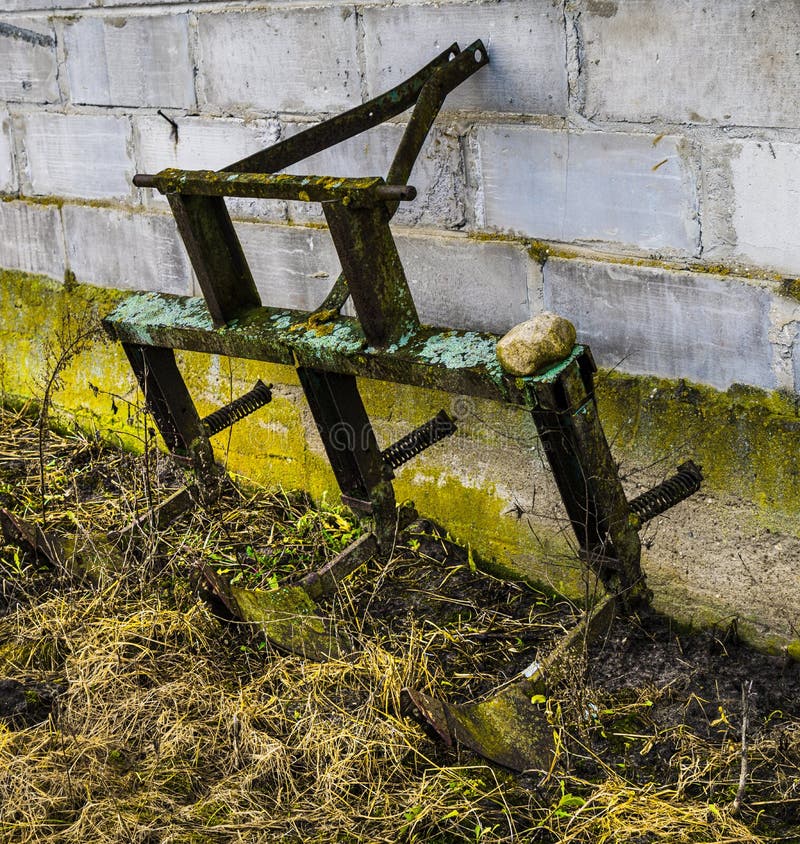 Old Plow Used by Romanian Peasants To Plow Stock Image - Image of wave ...