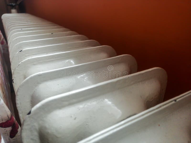 Old Type of Radiator. in Home Stock Image - Image of convection ...