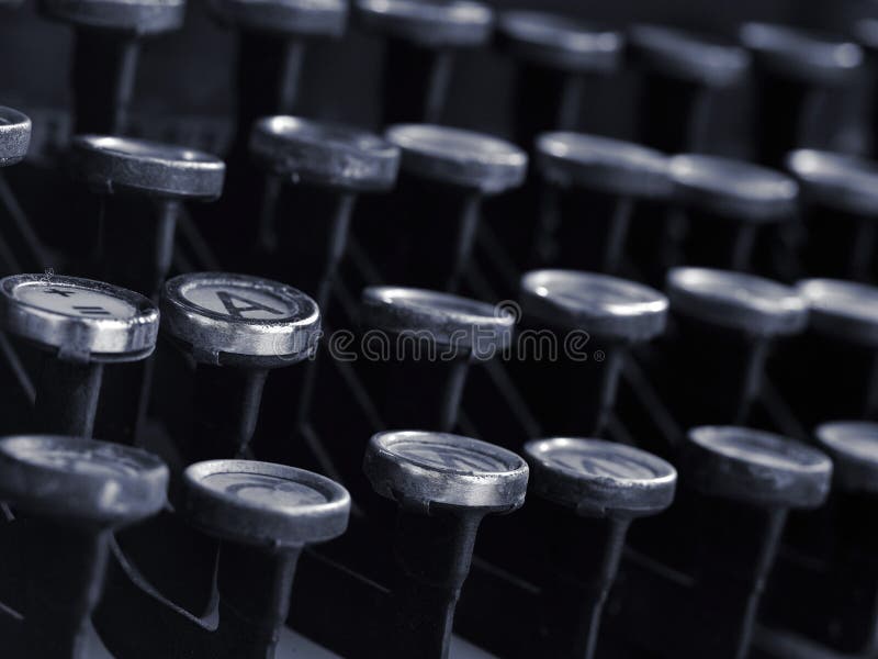 Old Type Writer, Tone Shift Technique. Stock Photo - Image of close ...