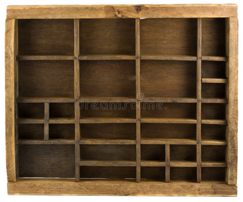 Vintage Wooden Typesetter or Shadow Box Stock Photo - Image of printer ...