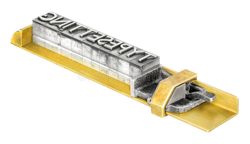 Old typesetting tool stock image. Image of hand, newspaper - 25039785